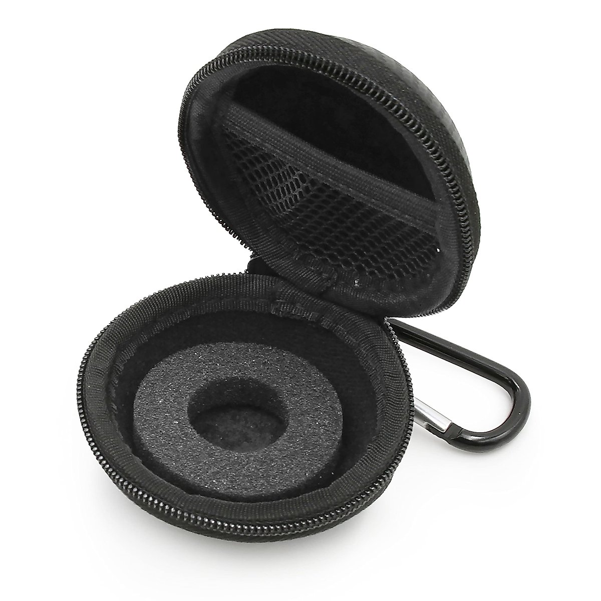 CASEMATIX Hard Shell Travel Case Compatible with 100 Sided Dice D100 Dice with Non-Scratch Interior, Foam Pad and Metal Carabiner - 3" Compact Case fits One Hundred Sided Dice, Case Only