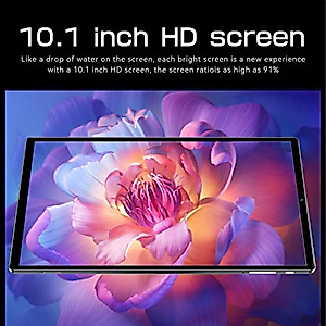 HD Tablet, US Plug 100‑240V 2 Card Slots Dual Camera Office for Business (Black)