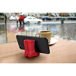 Genuine Fred 5216342 REBOOT Silicone Rain Boots Mobile Phone Stand, Red