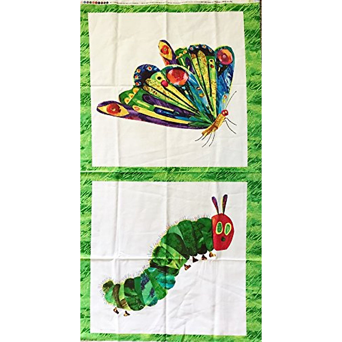"The Very Hungry Caterpillar" Fabric Pillow Panel - Designed by Eric Carle (Great for Quilting, Sewing, Craft Projects, Wall Hangings, and More) 22" x 44"