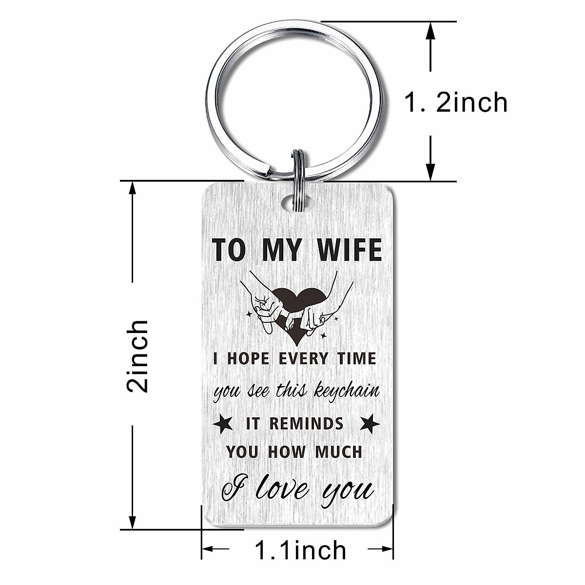 Gezxin Valentines's Day Gifts for Wife- Romantic Wife Birthday Anniversary Keychain from Husband- Mother's Day Gifts for Wife Easter Christmas Xmas Wedding Day