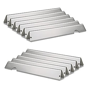 Zemibi Grill Replacement Part for Weber Genesis II Flavorizer Bars 66796, 66687, Genesis II LX E/ES-640, Weber Genesis II 610 and LX 640 Models (2017 and Newer), 11PC, 17 Inch, Stainless Steel
