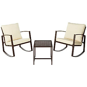 W HOME Rocker 3 PCs Furniture Set, Brown