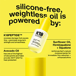 K18 Detox Shampoo & Hair Oil Bundle - Color Safe Detox Clarifying Shampoo (8.5oz) to remove build up, and Weightless Hair Strengthening Oil (30ml)