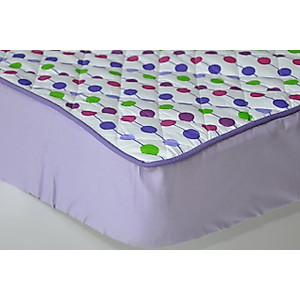 Botanical Purple Quilted Crib Fitted Sheet