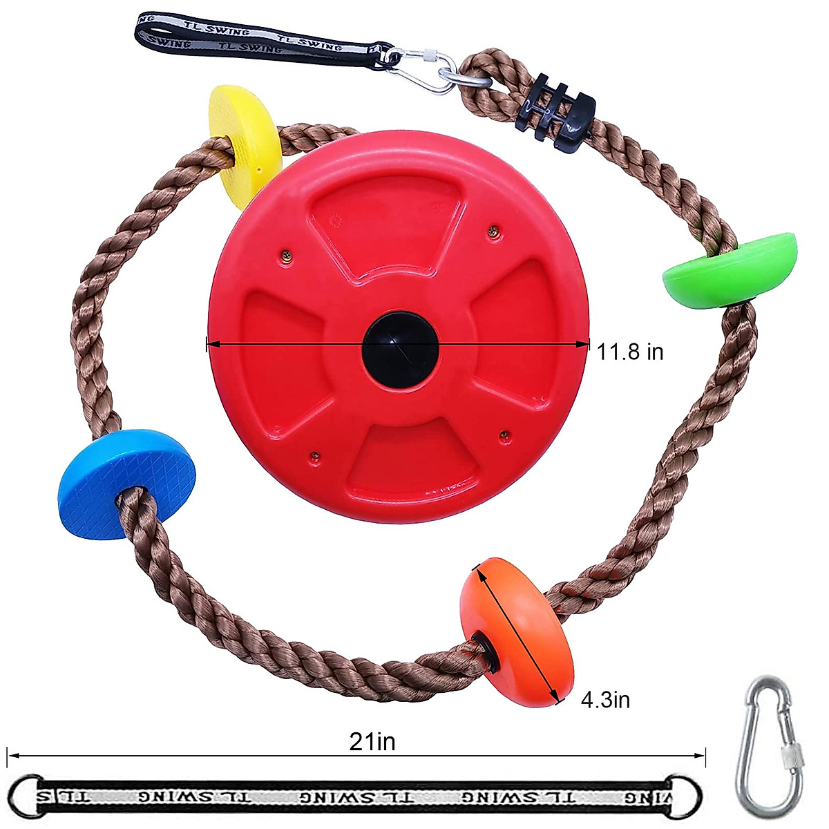 Xinlinke Tree Climbing Rope and Kids Disc Swing Seat Set Outdoor Backyard Playground Accessories