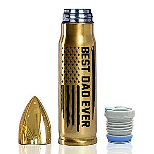 Best Dad Ever 17oz Stainless Steel Bullet Tumbler - Gifts for Dad from Daughter Son Wife, Dad Gifts - Dad Birthday Gift, Dad Christmas Gifts, Birthday Gifts for Men