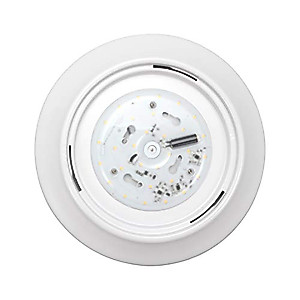 LIT-PaTH LED Flush Mount Ceiling Lighting Fixture, 11 Inch Dimmable 22.5W, 1550 Lumen, Aluminum Housing Plus PC Cover, ETL and Damp Location Rated, 2-Pack, White Finish-3000K