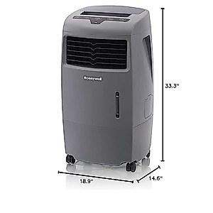 Honeywell 500 CFM Indoor Outdoor Portable Evaporative Cooler, Fan, & Humidifier with Remote Control