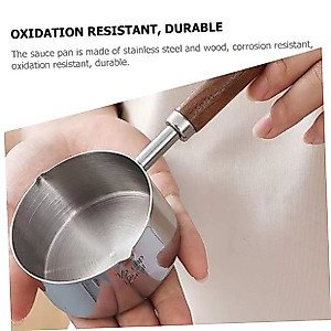 STOBAZA Small Pot with Oil Japanese Tools Bath Milk Espresso Measuring Cup Sauce Pans for Cooking Noodle Pot Oil Pot Mini Pot Non Stick Pot Oil Pots for Cooking Cheese Household Wooden