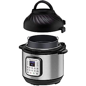Instant Pot Duo Crisp 11-in-1 Air Fryer and Electric Pressure Cooker Combo with Multicooker Lids that Air Fries, Steams, Slow Cooks, Sautés, Dehydrates, & More, Free App With Over 800 Recipes, 6 Quart