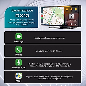 Coral RX10 Newest 10.26-inch Wireless Carplay/AirPlay & Android Auto/Cast Navigation Infotainment Car Stereo, Supporting Bluetooth, AUX, FM Transmitter & All Cars Trucks (RX10)