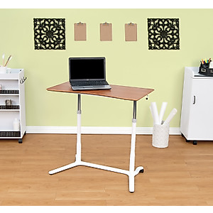 Calico Designs 51231 Sierra Height Adjustable Desk, White/Cherry, 37.5 Inch