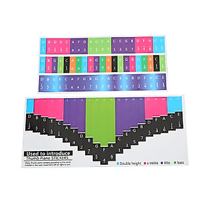 Thumb Piano Note Stickers, Attractive High Adhesion Kalimba Scale Sticker for Beginner for Percussion Practice(21 tone thumb piano universal),Playing Accessories