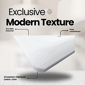 Solar White Rectangle Wall Plate for Ecobee Smart Thermostat Enhanced and Premium, Modern Textured Design