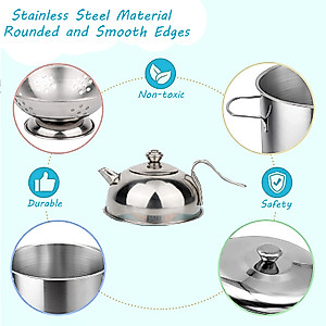 Holycco Play Kitchen Accessories, Kitchen Set for Kids with Play Pots and Pans, BBQ Camping Kitchen Playset, Pretend Kids Kitchen Accessories Toy Gifts for Girls, Grill Playset Toys for Boys Girls