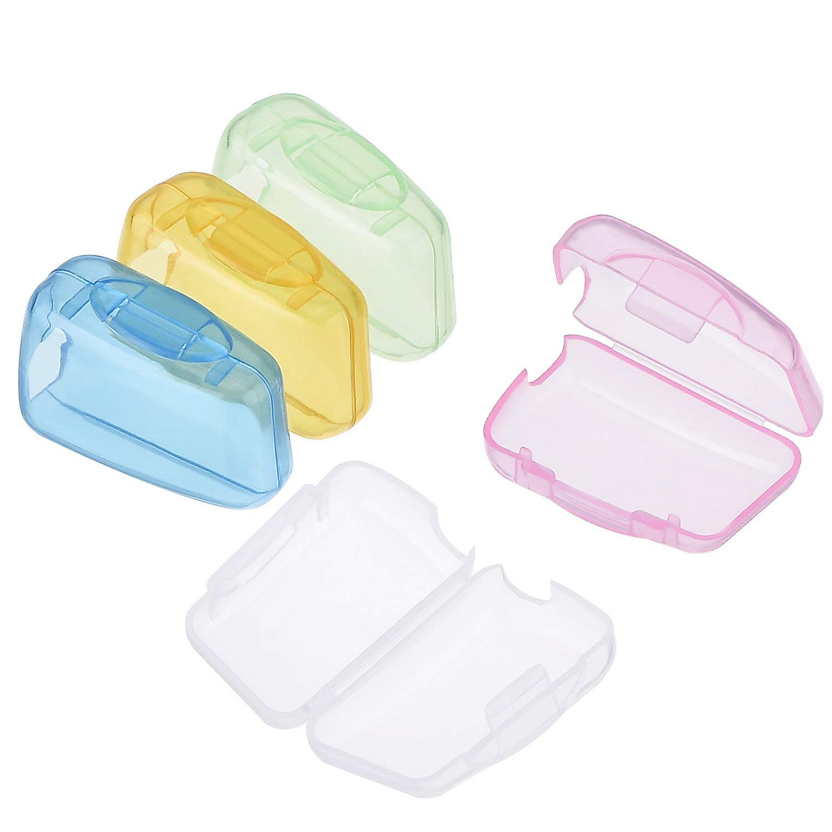 Shappy 10 Pieces Travel Portable Toothbrush Head Covers Toothbrush Protective Case