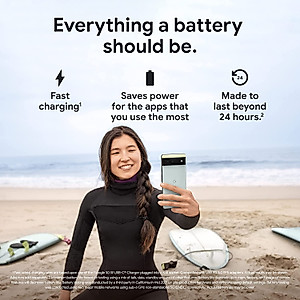 Google Pixel 6 (5G) 128GB Unlocked - Stormy Black (Renewed)