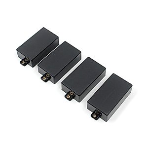 FarBoat 4Pcs Humbucker Guitar Pickup Cover Plastic Guitar Parts (Black)
