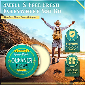 Handy Hound Occo Bobbo - Oceanus Solid Cologne Men - Made In the USA - A Clean Masculine Scent - All Natural Ingredients - 2 oz