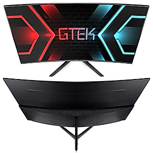 GTek 240Hz Gaming Monitor, 27 Inch Frameless Display Full HD 1920 x 1080P, Curved 1800R, VA 1ms MPRT, FreeSync, Speakers, DisplayPort/HDMI, VESA - F2740C