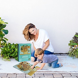 YOGEON 24 Pieces Twelve Sunflowers Puzzle, Toddler Artist Puzzles for Kids Ages 3-5, 4-8 Easy-an Intellectual Decompression Entertainment Game and Preschool Educational Learning Toys