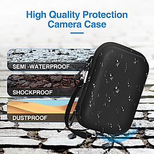 EMART Digital Camera Case, Small Camera Bag(Fit Camera Size<6"x4"x1") for Canon PowerShot ELPH 180/Sony DSCW800 830/CAMKORY, Camera Carrying Case with EVA Anti-Shock Bubble(Case Only)