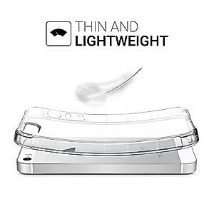 ULAK iPhone SE Case Clear (2016 Edition), iPhone 5s case, iPhone 5 case, Clear Slim Fit 5/5S/SE Case with Transparent Flexible Soft TPU Bumper Shock-Absorption Cover -Retail Packaging - HD Clear