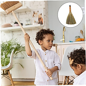 Healeved Chinese Brooms 4 Pcs Household Dust Broom Toddler Straw Mini Grass Clean Straw Broom Small, 31x20cmx2pcs, 2H3261D26K1104YCXS1