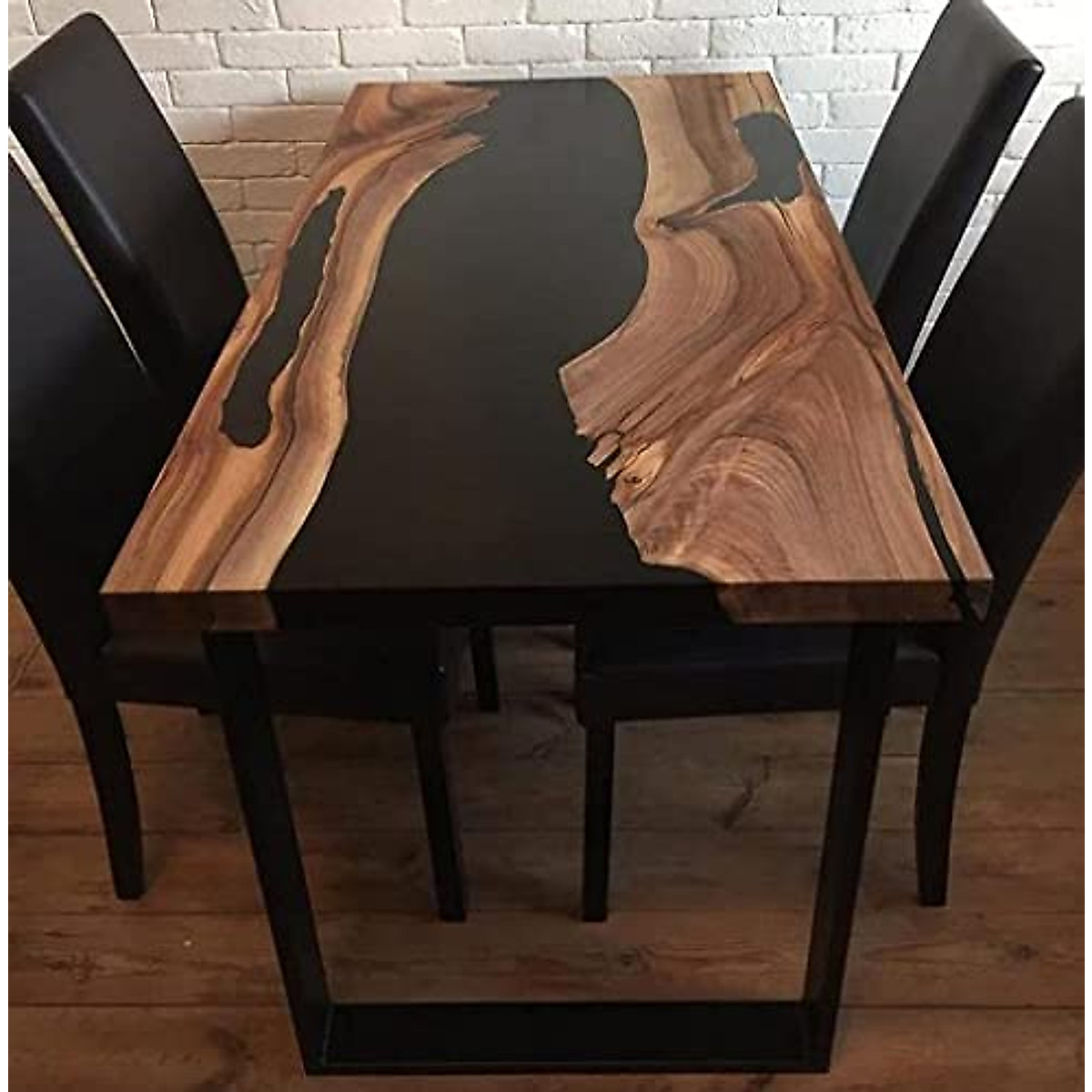 Epoxy Table, Live Edge Wooden Table, Epoxy Resin River Table, Natural Wood,Dining Table, Natural Epoxy Table, Resin Table 42" x 24" Inch