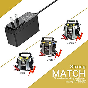 Omilik 6FT UL Listed AC Adapter Charger for Peak Stanley FATMAX 700 Peak 350 AMP J7CSR J7CS Jump Starter, Peak 300 450 600 700 Amp Jump Starter Portable Power Station,Stanley LI1000 J45TK Jump Starter