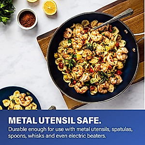 Granitestone 20 Piece Cookware Set Nonstick Pots and Pans Set Bakeware Set with Ultra Nonstick Durable Mineral & Diamond Coating 100% PFOA PFAS Free Cookware, Metal Utensil Oven & Dishwasher Safe-Blue