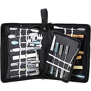eoocvt Culinary Carving Tool Set Fruit Vegetable Food Garnishing Cutting Slicing Peeling Culinary Garnish Tools Kit (46 pcs)