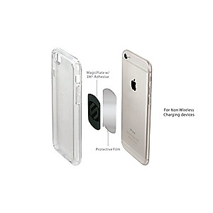 Scosche MAGRKI MagicMount Phone Replacement Plate Kit - for Magnetic Car Phone Mount Holder with Extra Strength Hold, Universal with All Devices, Black