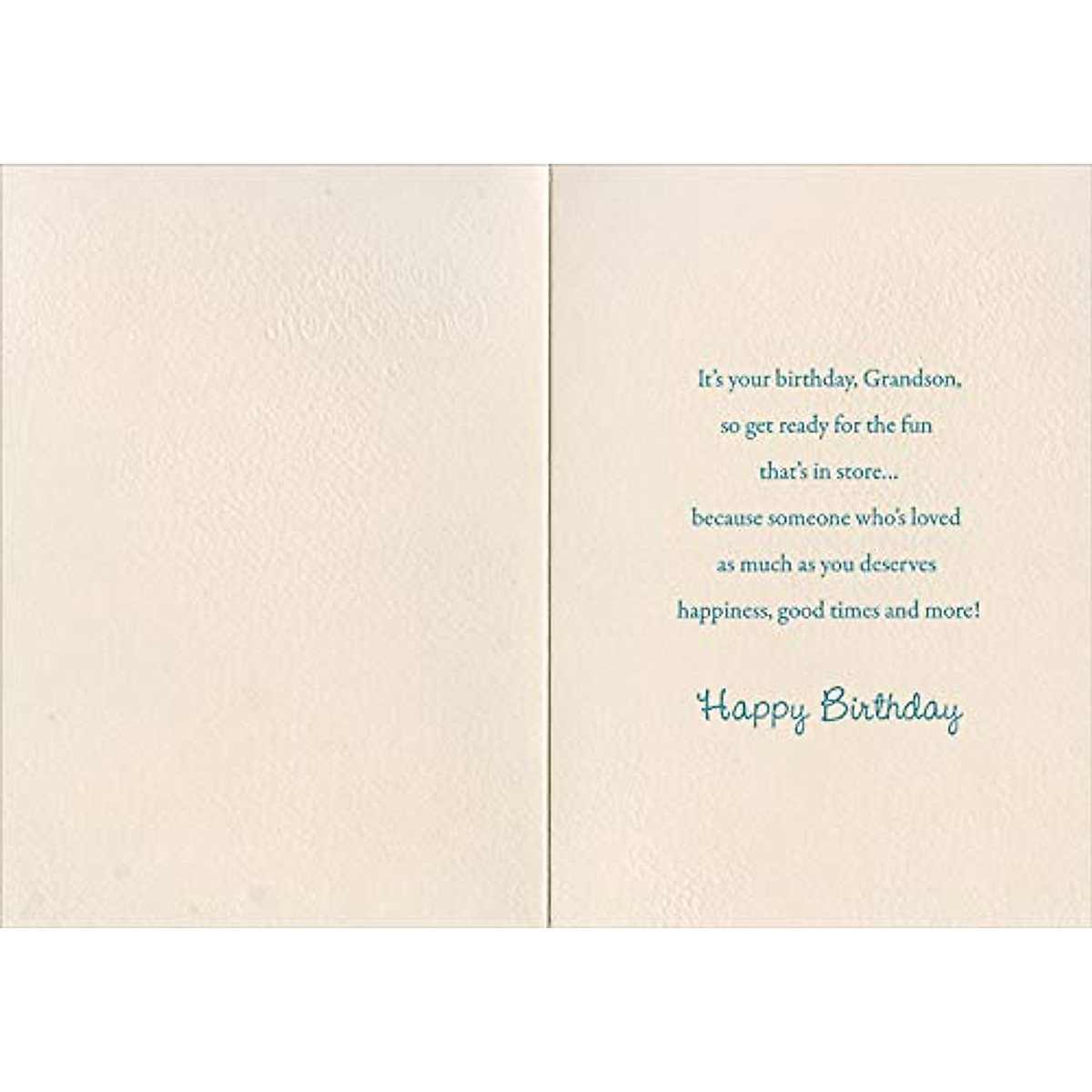 Designer Greetings Three Party Horns and Swirling Dots Birthday Card for Grandson