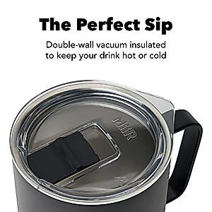 MiiR, Camp Cup, Vacuum Insulated, Stainless Steel with Slide Lid, BPA Free, Black, 8 Fluid Ounces
