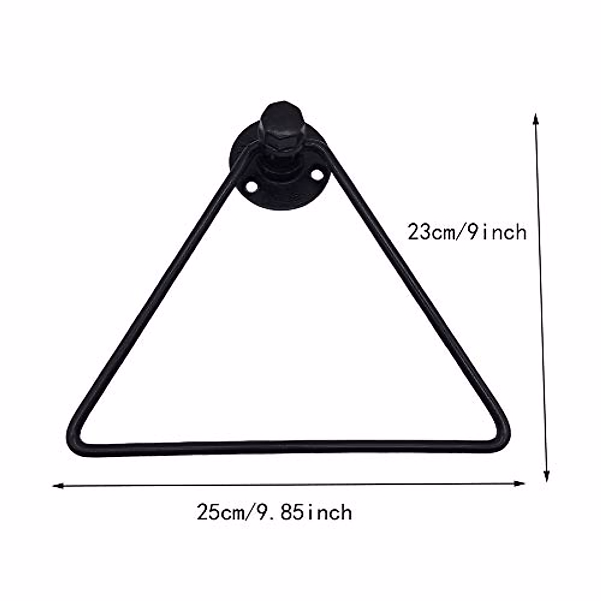 Industrial Triangle Pipe Hand Towel Rack Wall Mounted Towel Holder for Bathroom Kitchen
