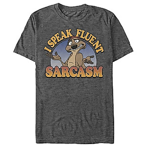 Disney mens Lion King Sarcasm T-shirt Shirt, Charcoal Heather, 3X US