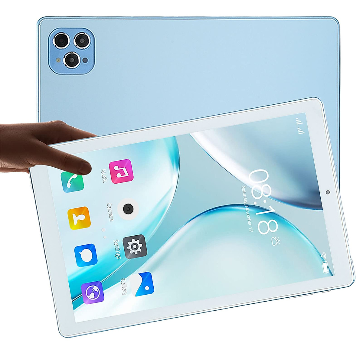 Pssopp Office Tablet, US Plug Business 100‑240V HD Tablet 8800mAh (Blue)