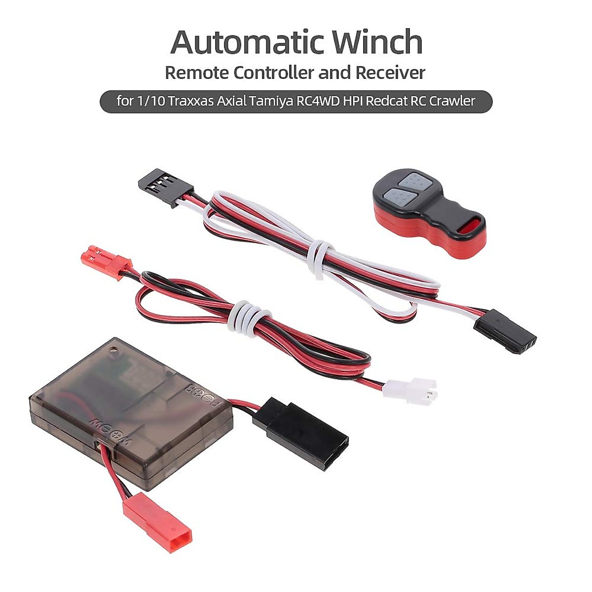 GoolRC Wireless Winch Remote Controller with Receiver Replacement for 1/10 Traxxas Axial Tamiya RC4WD HPI Redcat RC Crawler Car