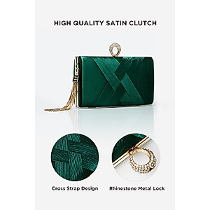 BABEYOND Clutch Purses for Women - Evening Bag Tassel Pendant Clutch for Bride Party Prom Wedding