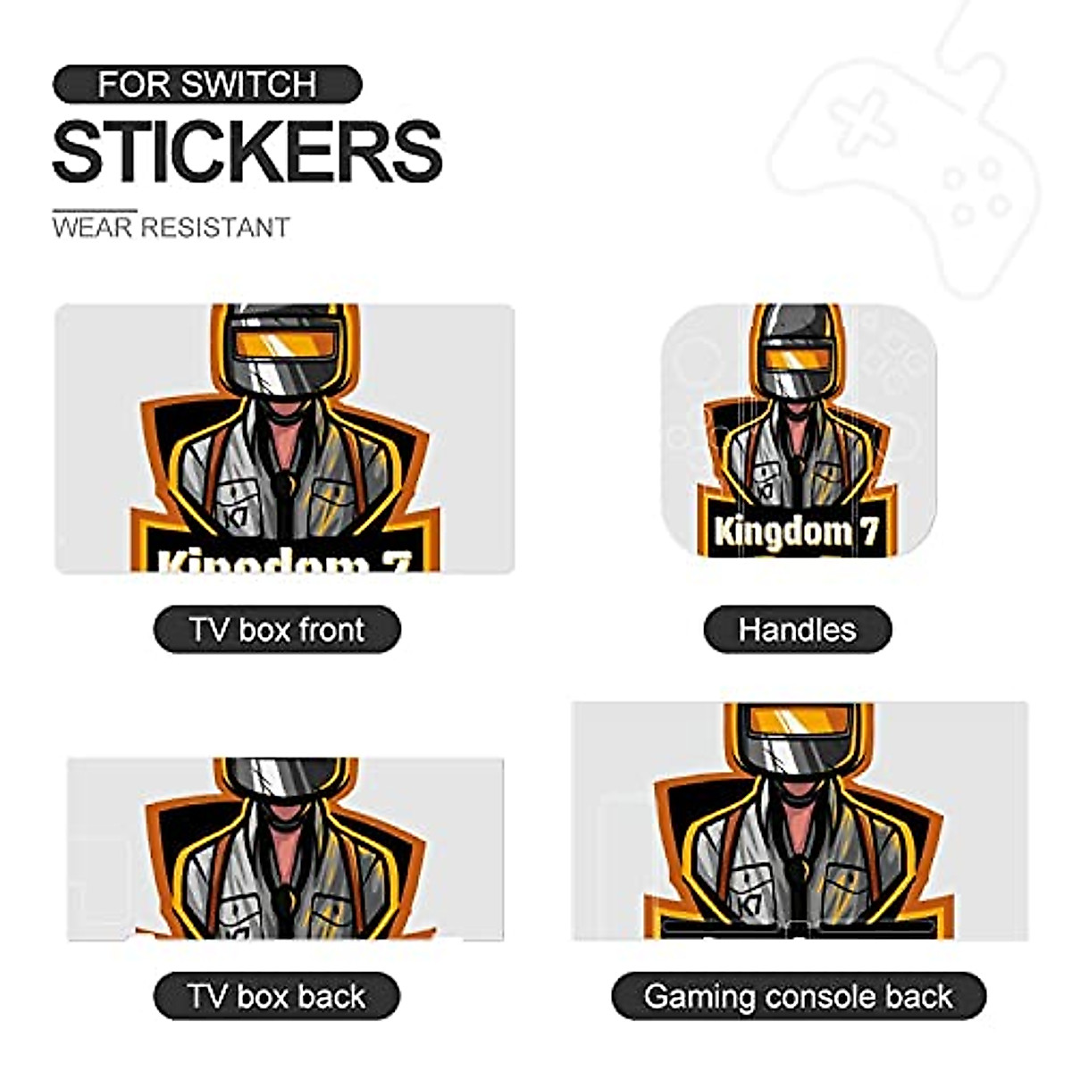 P-UB-G Switch Game Console Stickers.Anti-Fingerprint,Scratch Resistant and Anti-Scratch.Suitable for Switch and Switch Lite Game Consoles.