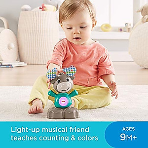 Fisher-Price Linkimals Musical Moose - Interactive Educational Toy with Music and Lights for Baby Ages 9 Months & Up