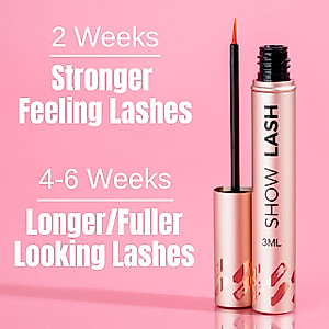 LeVaye Cosmetics Show Lash Eyelash Serum for Longer, Thicker, Gorgeous Looking Lashes, Cruelty Free Lash Serum