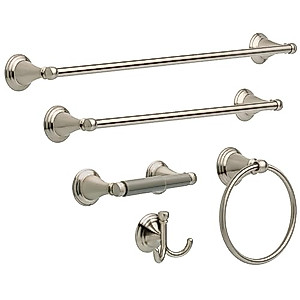 DELTA 79650-BN Windemere Toilet Paper Holder, 8.31 x 3.46 x 2.36 Inches, SpotShield Brushed Nickel