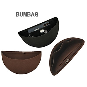 Purse Organizer Insert for Waistpack Inner Sleeve BUMBAG Lining Bag Storage Bag2047Dark brown