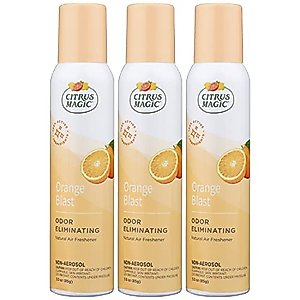 Citrus Magic Natural Odor Eliminator Air Freshener Spray for Home, Orange Blast, 3-Ounce, Pack of 3