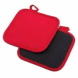 Westmark 2 Pot Holders, Professional, Red/Black