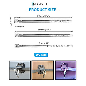 STYLIGHT 500 Metal Truck Seals, Shipping Seals, Metal Trailer Seals, Metal Container Seals, Security Seals Tamper Evident Seal, Steel Seals Numbered Sequentially Seals (500 Pack)