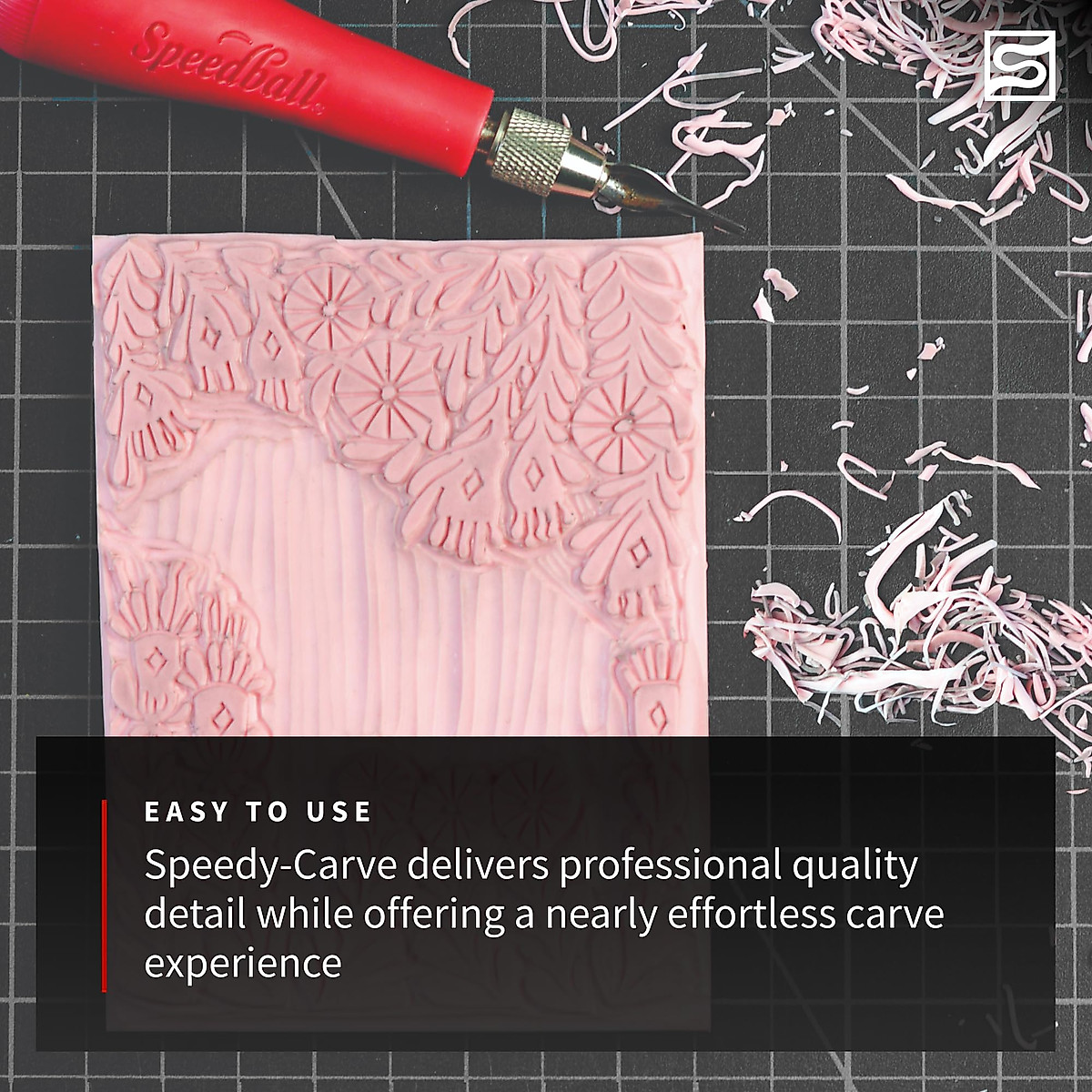 Speedball Super Value Block Printing Starter Kit – Includes Ink, Brayer, Lino Handle and Cutters, Speedy-Carve